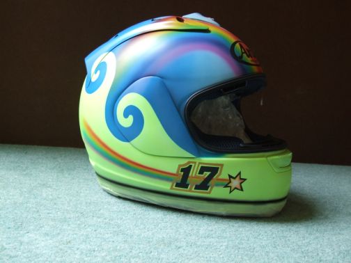 Rainbow Racing Helmet